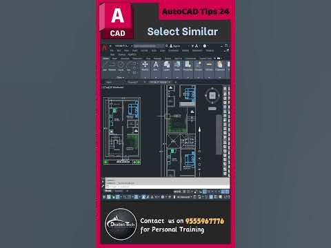 AutoCAd Tips 24- Select similar Command in AutoCAD.. Select similar object in 1 click. #autocad ...