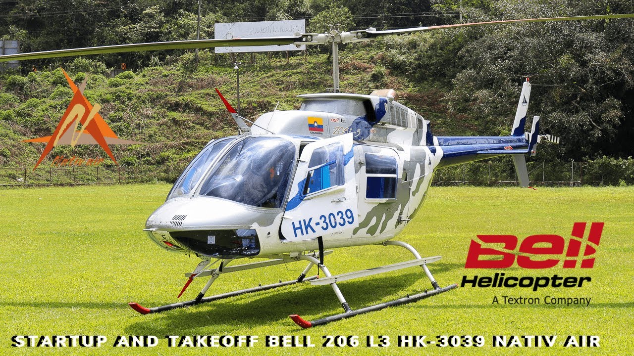 BELL 206 L3 LONGRANGER III STARTUP AND TAKEOFF // BELL 206L3 LANDING ...