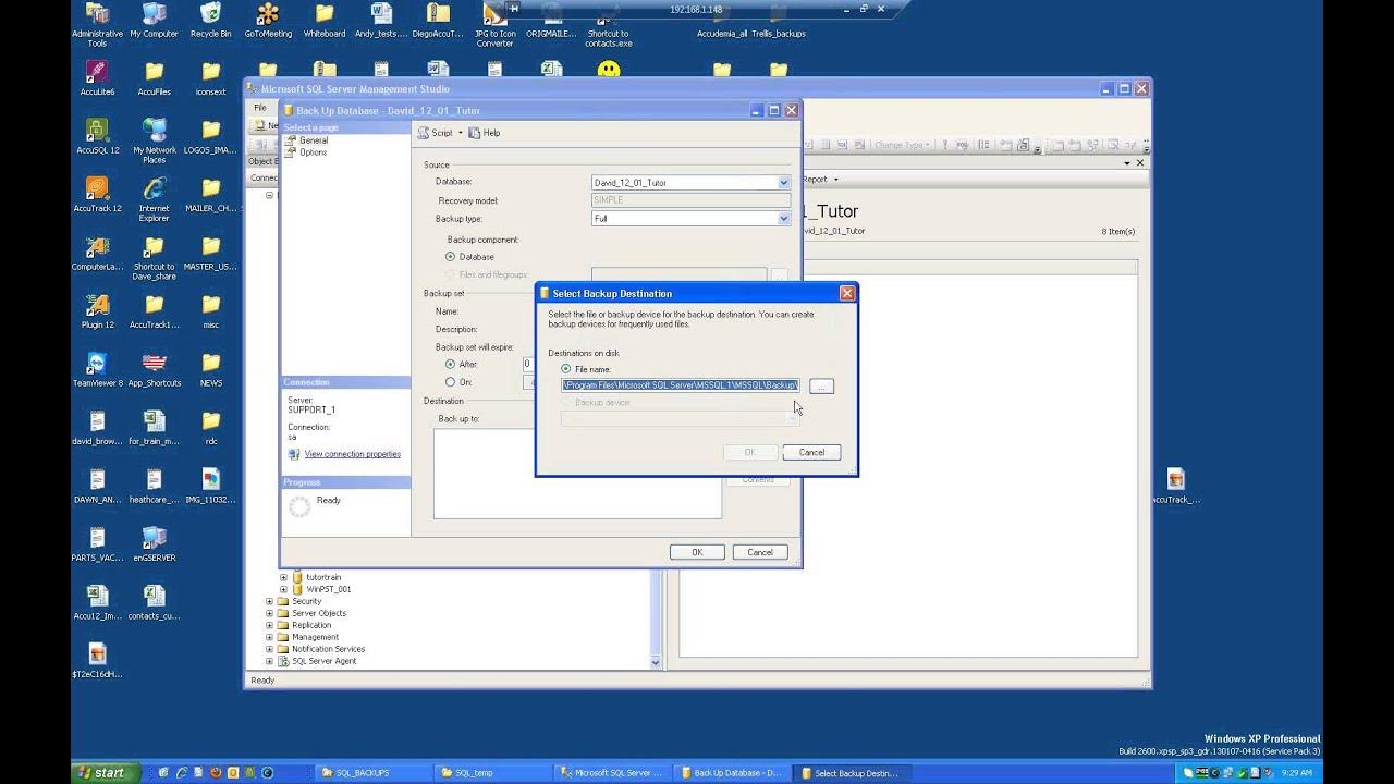Backup and Restore a SQL Server Database - YouTube