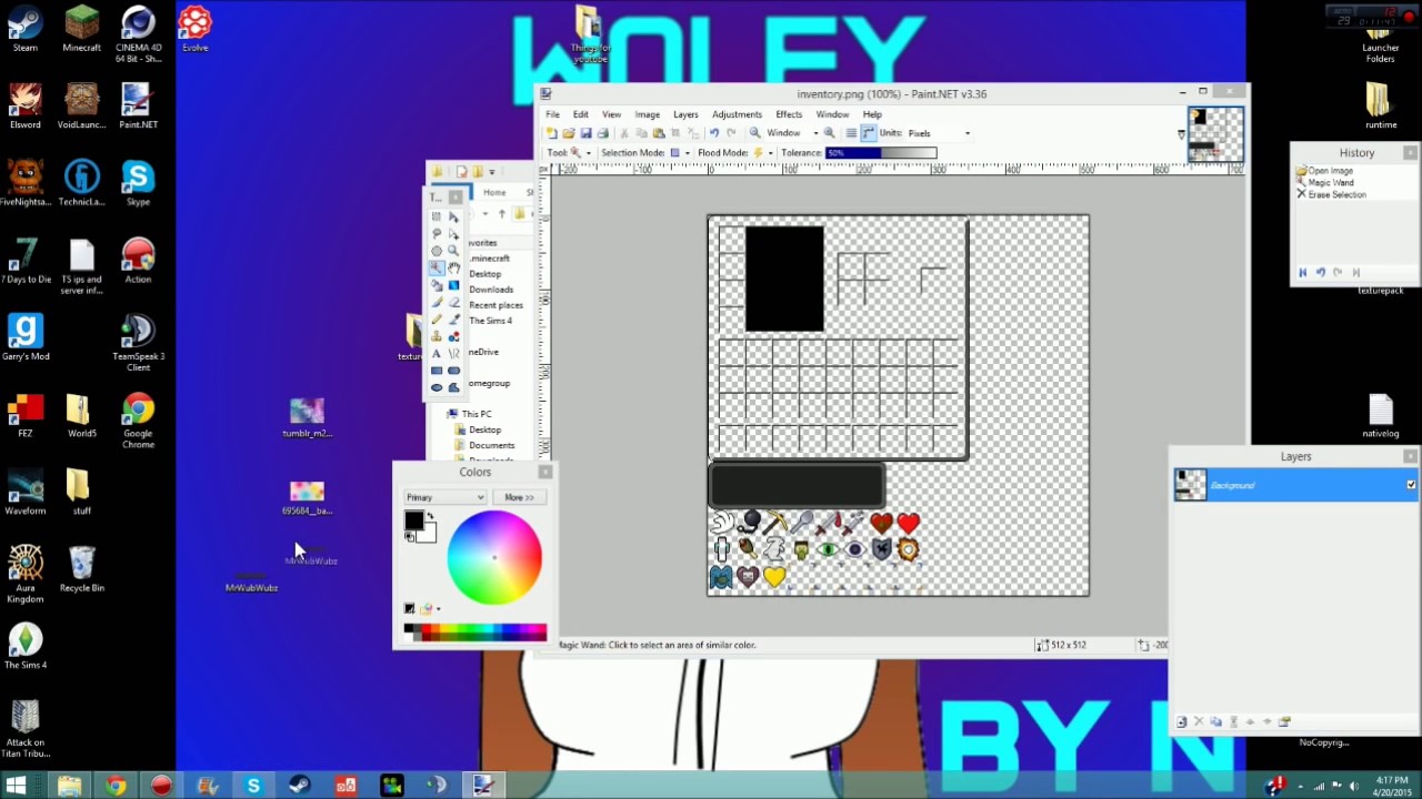 How to edit your texture pack with paint.net - YouTube