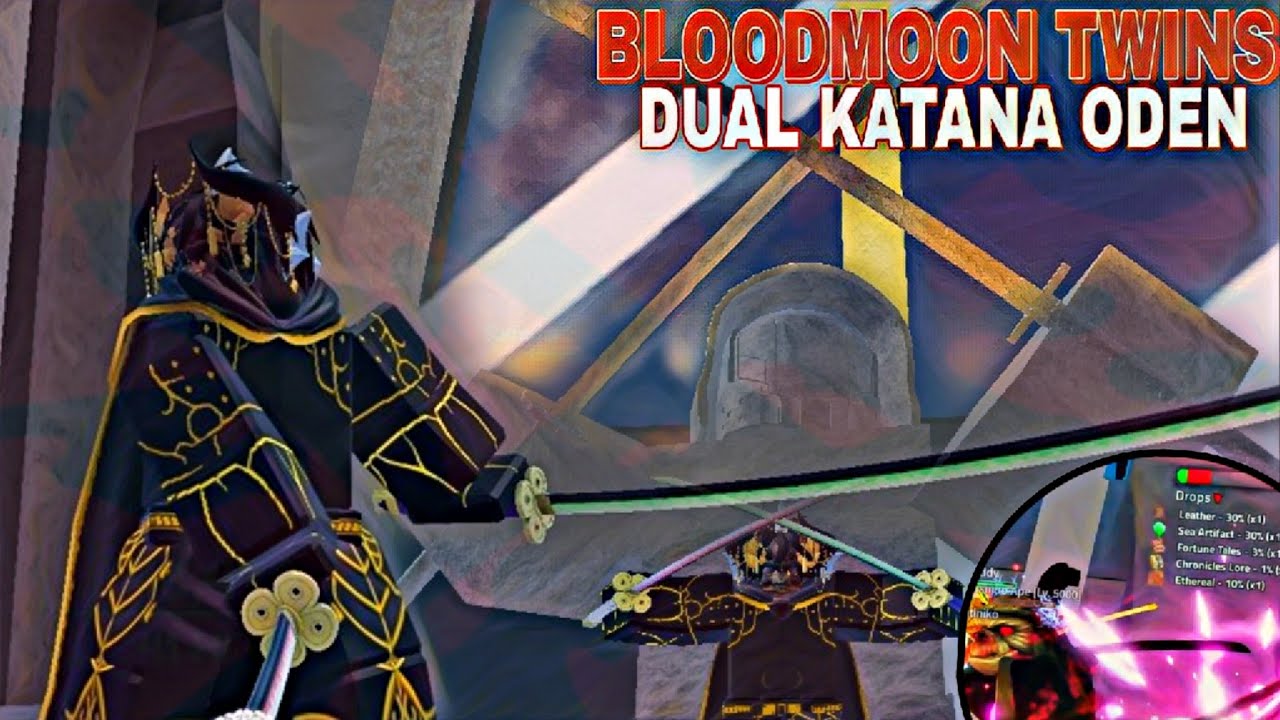 COMO PEGAR DUAL KATANA ODEN - NOVAS KATANA! KING LEGACY - Bloodmoon ...