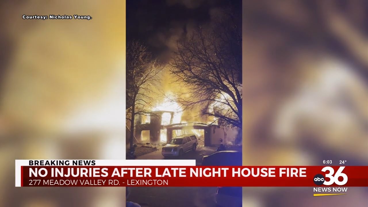 Late night fire engulfs home, no injuries reported - YouTube