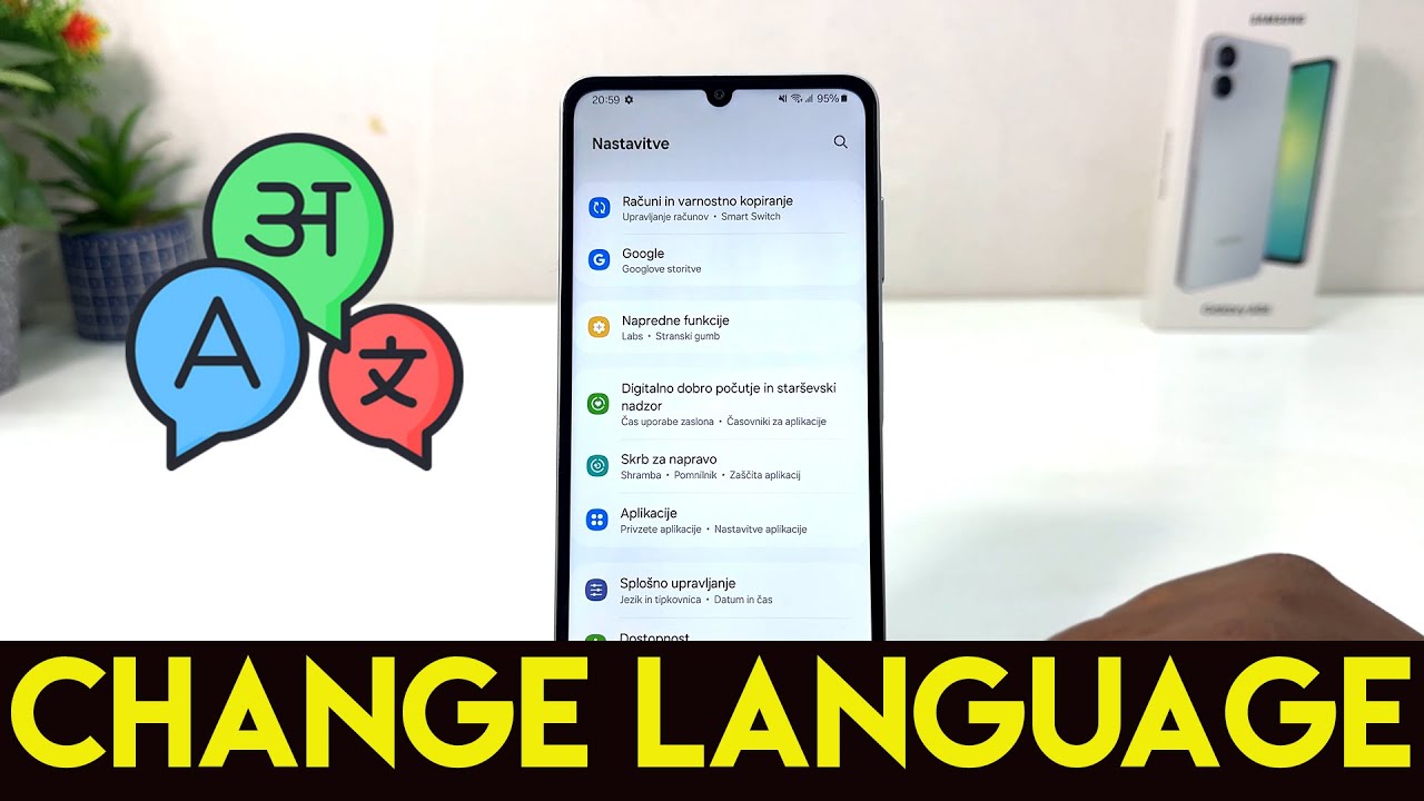 How to Change Language in Samsung Galaxy A06 - List of Languages - YouTube