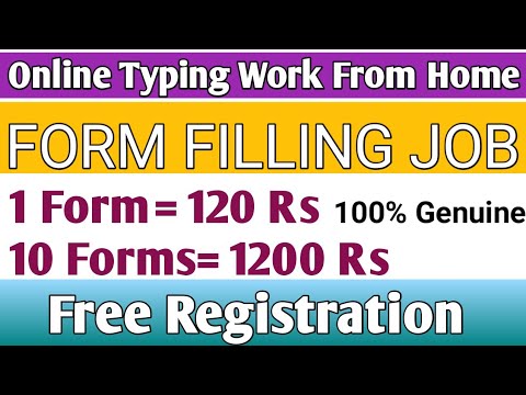 Form Filling Work From Home Jobs| Online Jobs At Home| Typing Jobs From ...