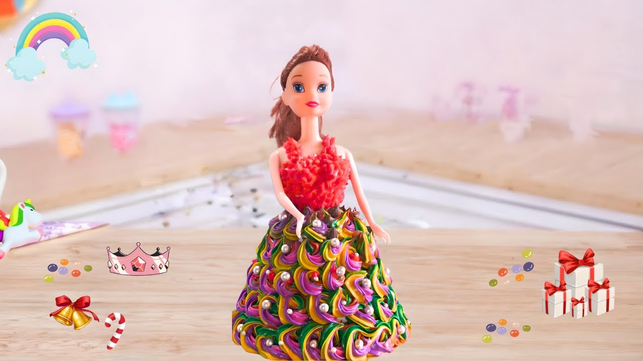 Buttercream Princess Cake 🍓Miniature Princess Cake Decorating Mini ...