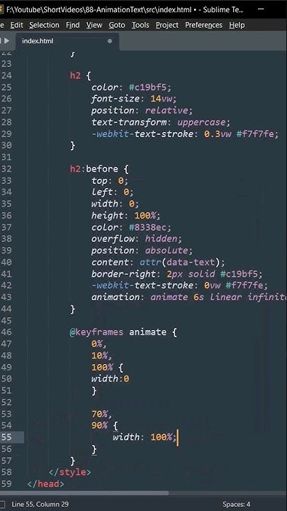 Text Animation | HTML CSS #shorts #coding #asmr #shortvideo - YouTube