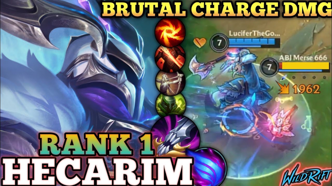 HECARIM BRUTAL CHARGE DMG! BEST META BUILD - TOP 1 GLOBAL HECARIM BY ...