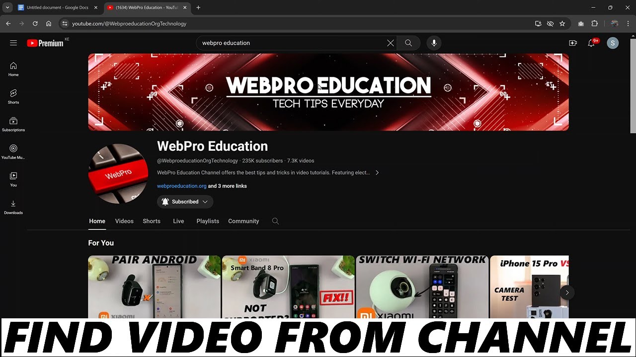 How To Search For YouTube Video From Specific Channel - YouTube