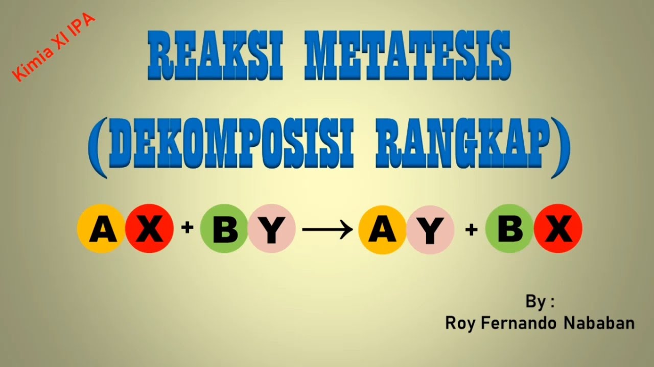 Reaksi Reaksi Senyawa Elektrolit Part 3 (Reaksi Metatesis) - YouTube