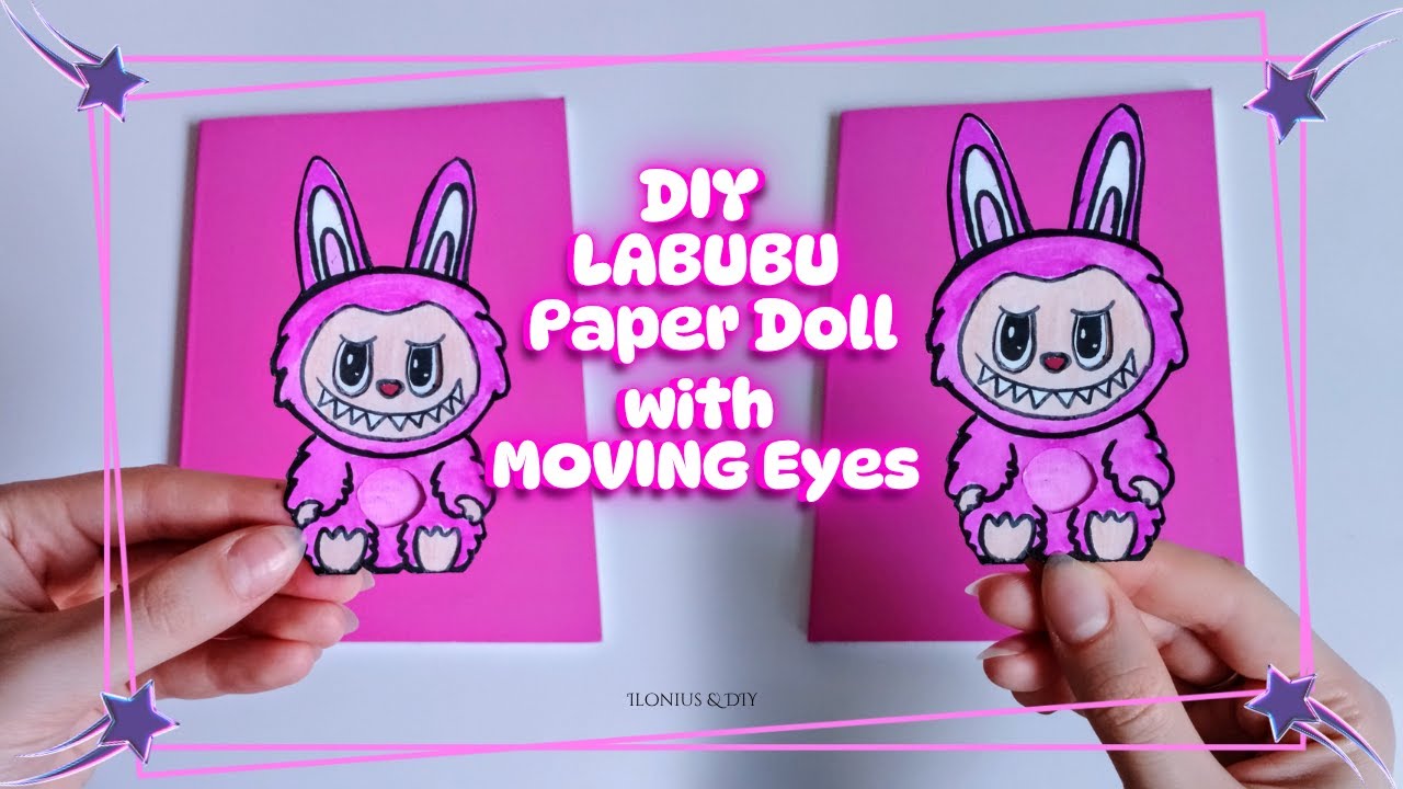 VIRAL TT TREND | How to Make LABUBU Inspired Paper Doll with Moving ...
