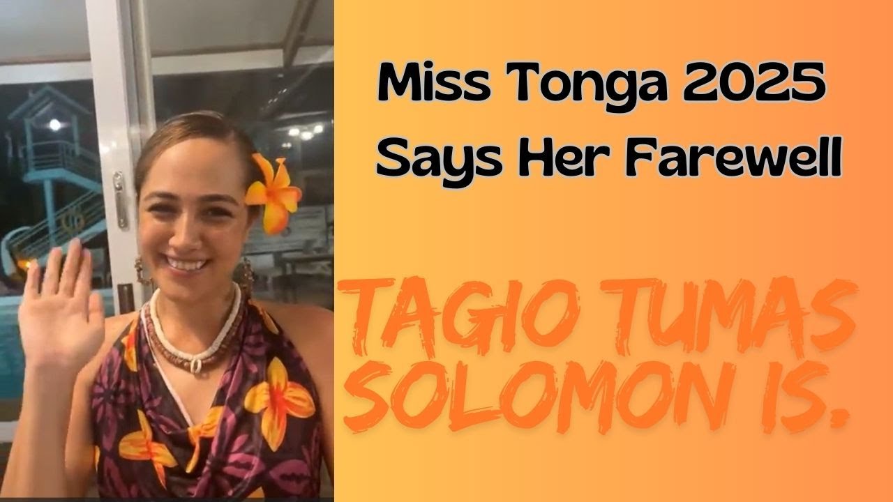 Miss Tonga 2025 Says Thank You - Miss Pacific Islands Pageant - YouTube