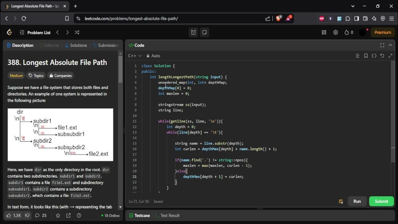 leetcode-388 - YouTube
