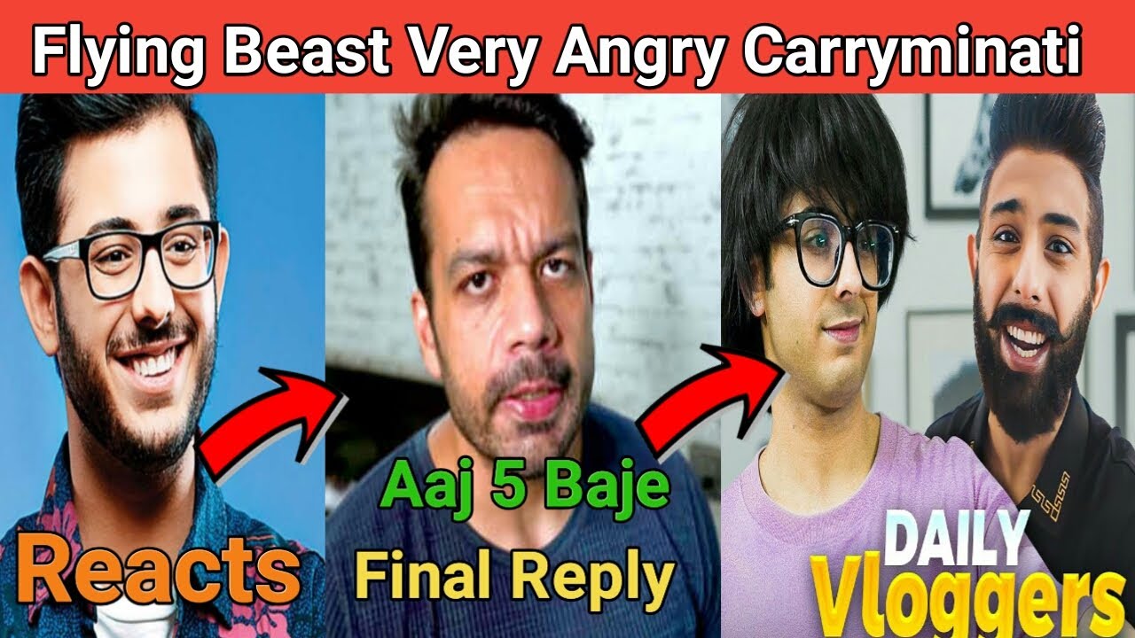 Flying Beast Very Angry Carryminati 😡 - YouTube