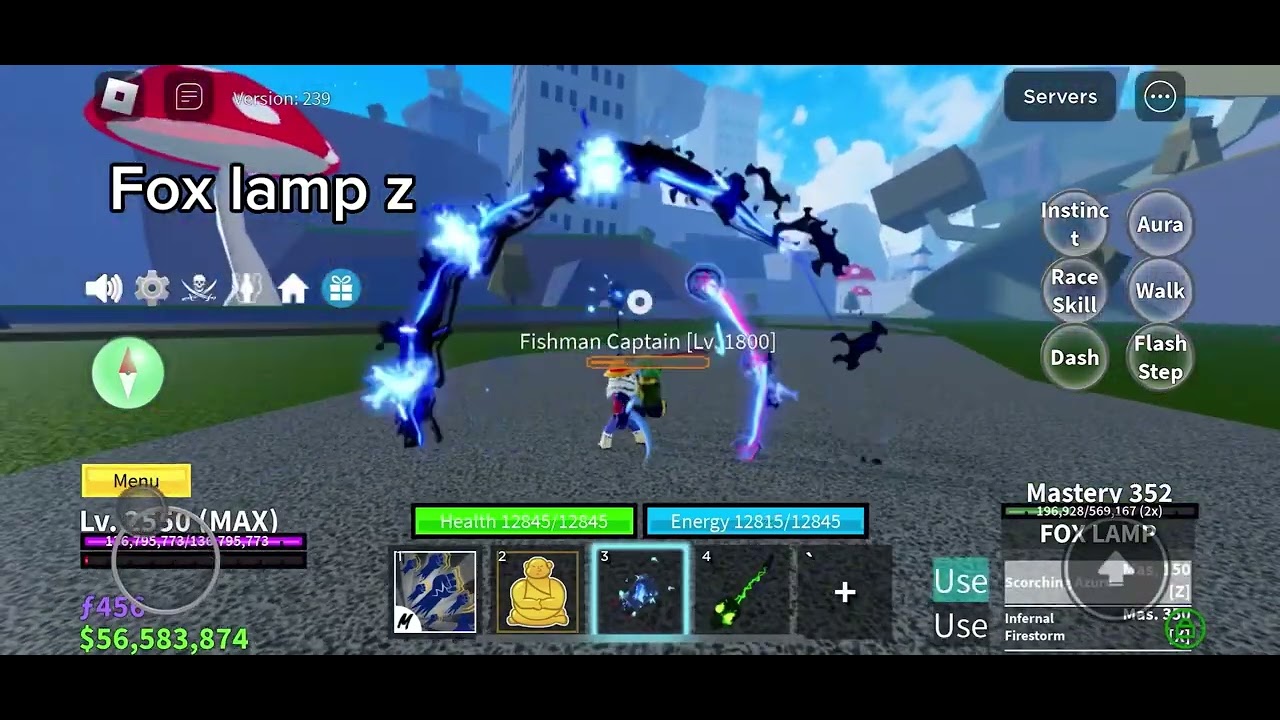 Fox lamp showcase blox fruits - YouTube