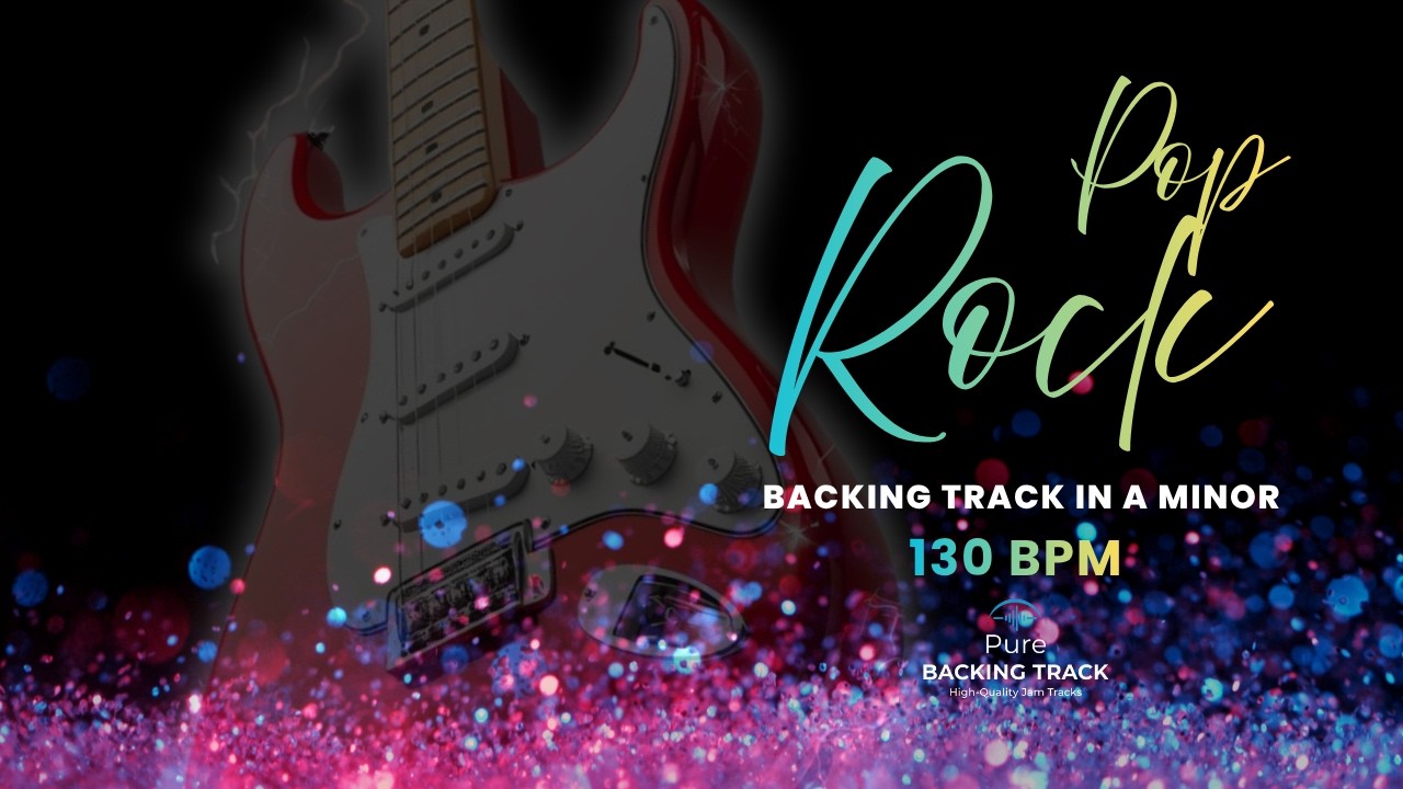 🎸🔥 A Minor Rock Guitar Backing Track (130 BPM) | Hard Rock Jam Track ...