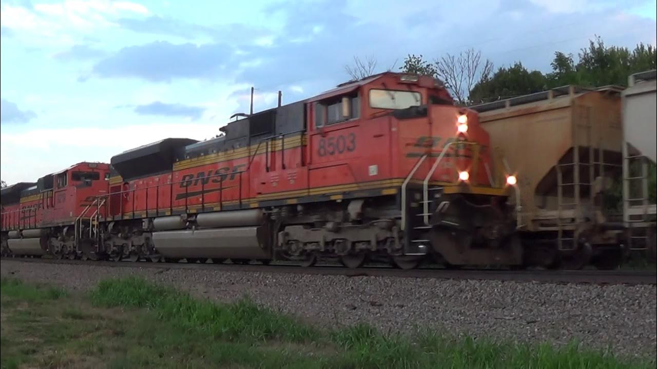 Cargill Feed Train Meets Mixed Freight with Geep in New Paint - YouTube
