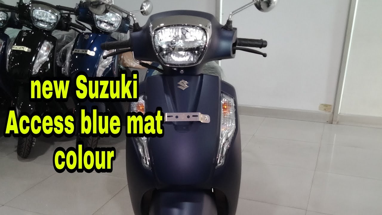 new Suzuki Access blue matte colour - YouTube