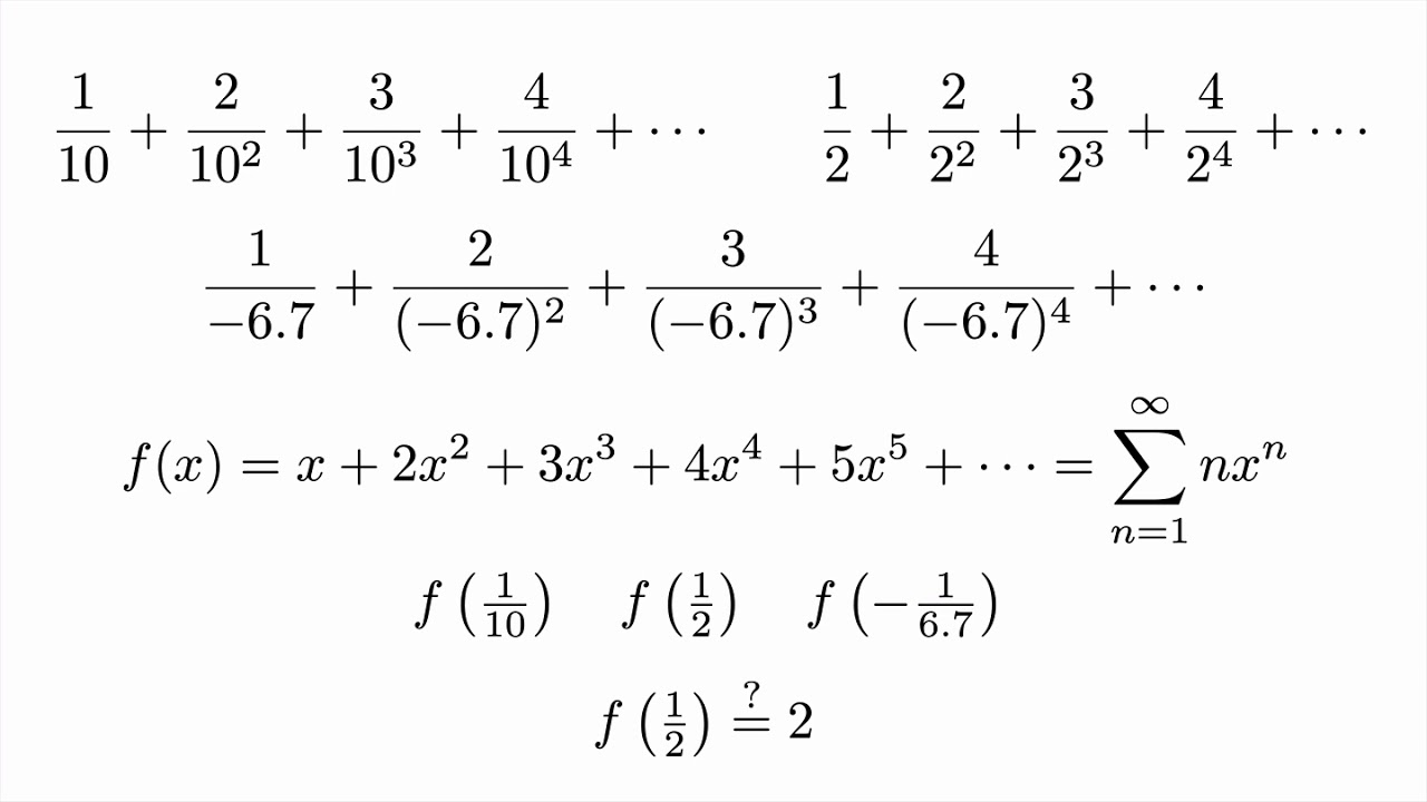 Introduction To Infinite Series - YouTube