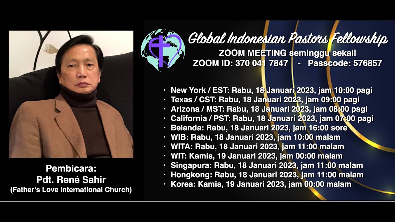 GLOBAL INDONESIAN PASTOR FELLOWSHIP. Sermon: "THE GAPS" - Pastor René ...
