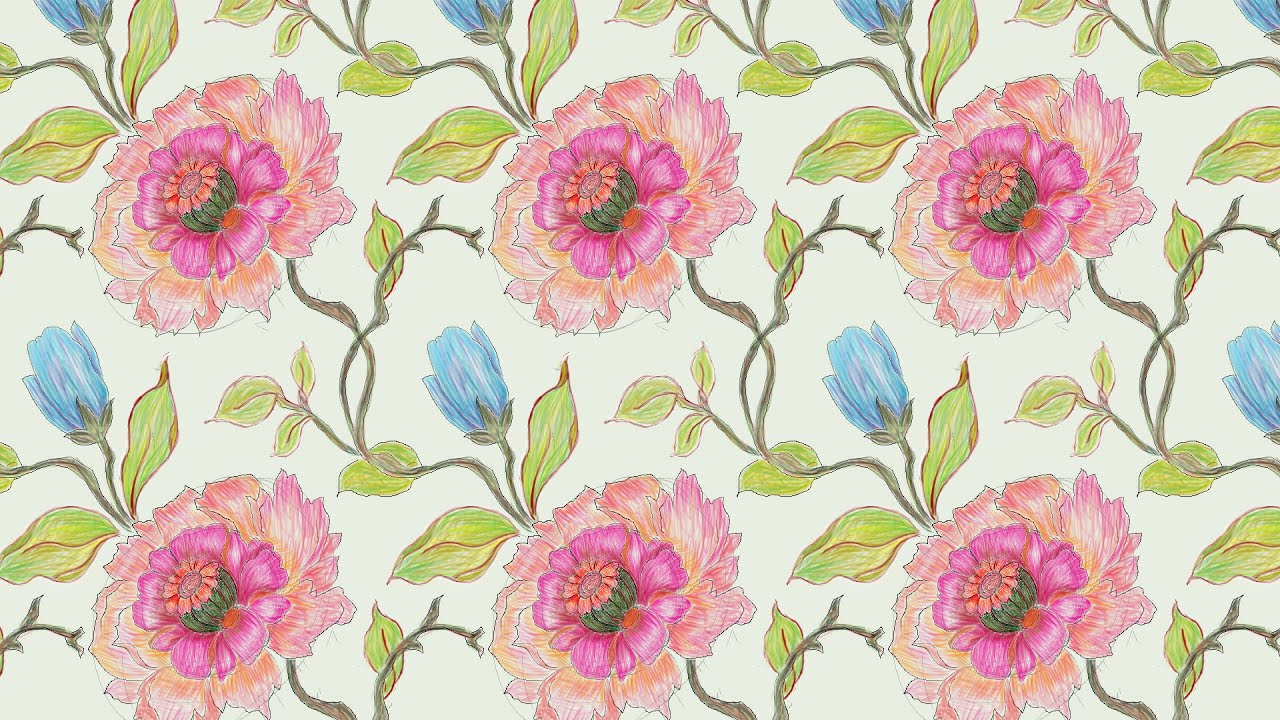 how to draw seamless pattern for jacquard an digital print - YouTube