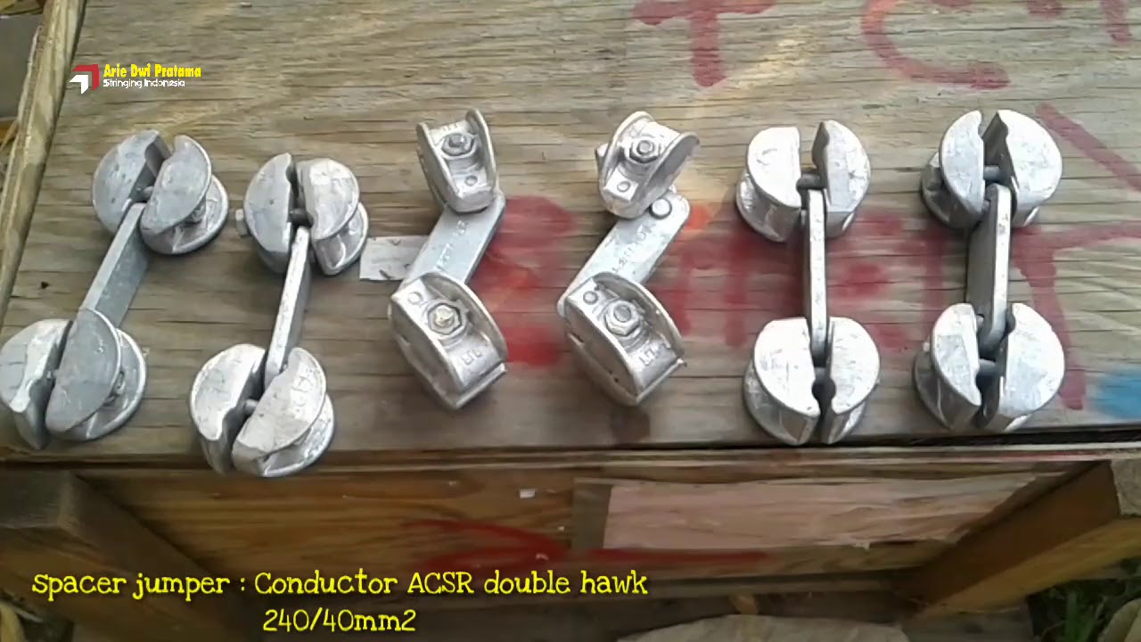 SPACER JUMPER CONDUCTOR ACSR 240/40mm - YouTube