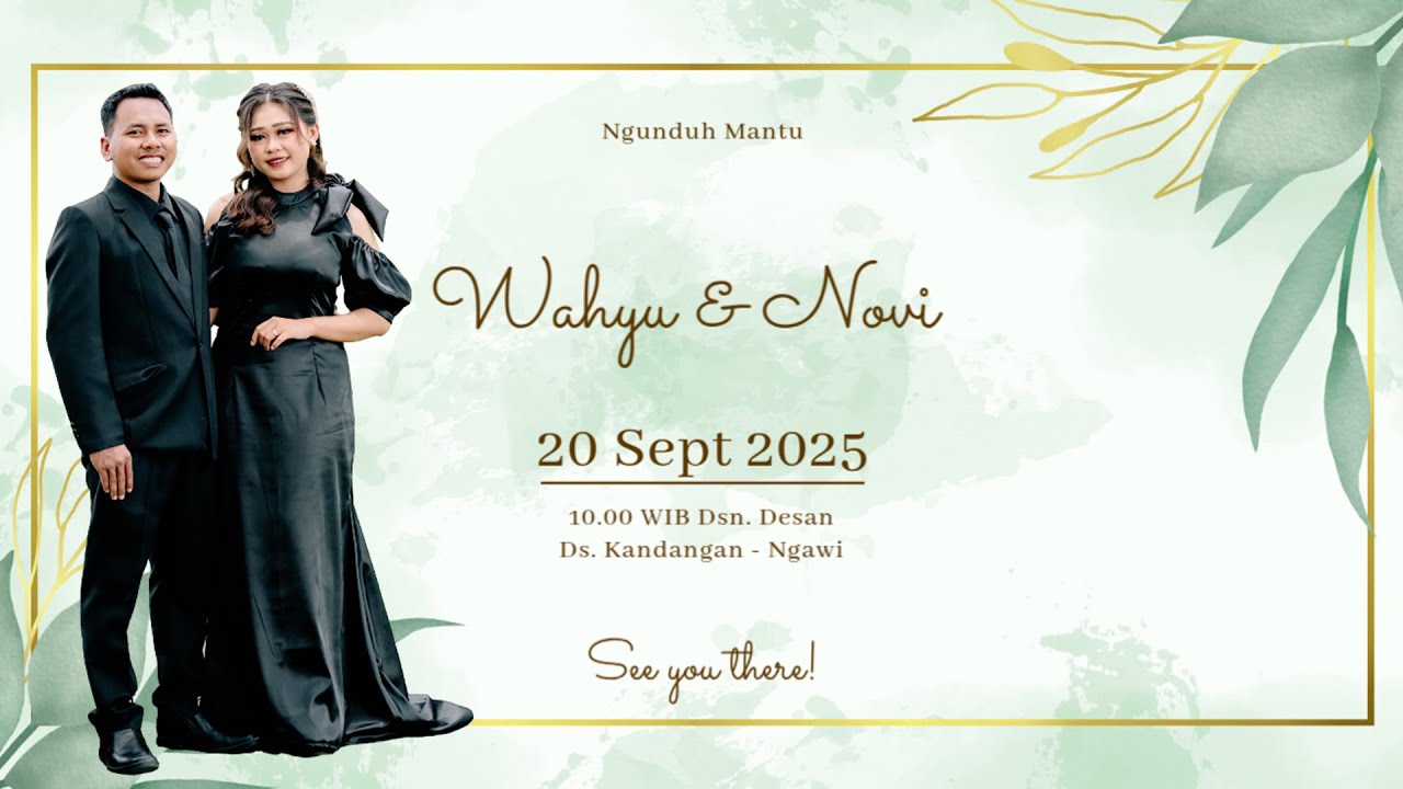LIVE STREAMING Ngunduh Mantu WAHYU & NOVI Live DESAN KANDANGAN NGAWI ...