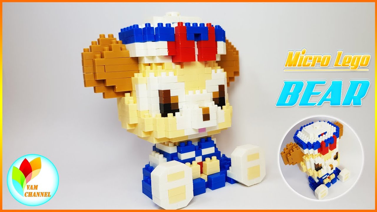 [Unbox & Review] Lego Super Small - Micro Brick - Lego Blue Bear - Lắp ...