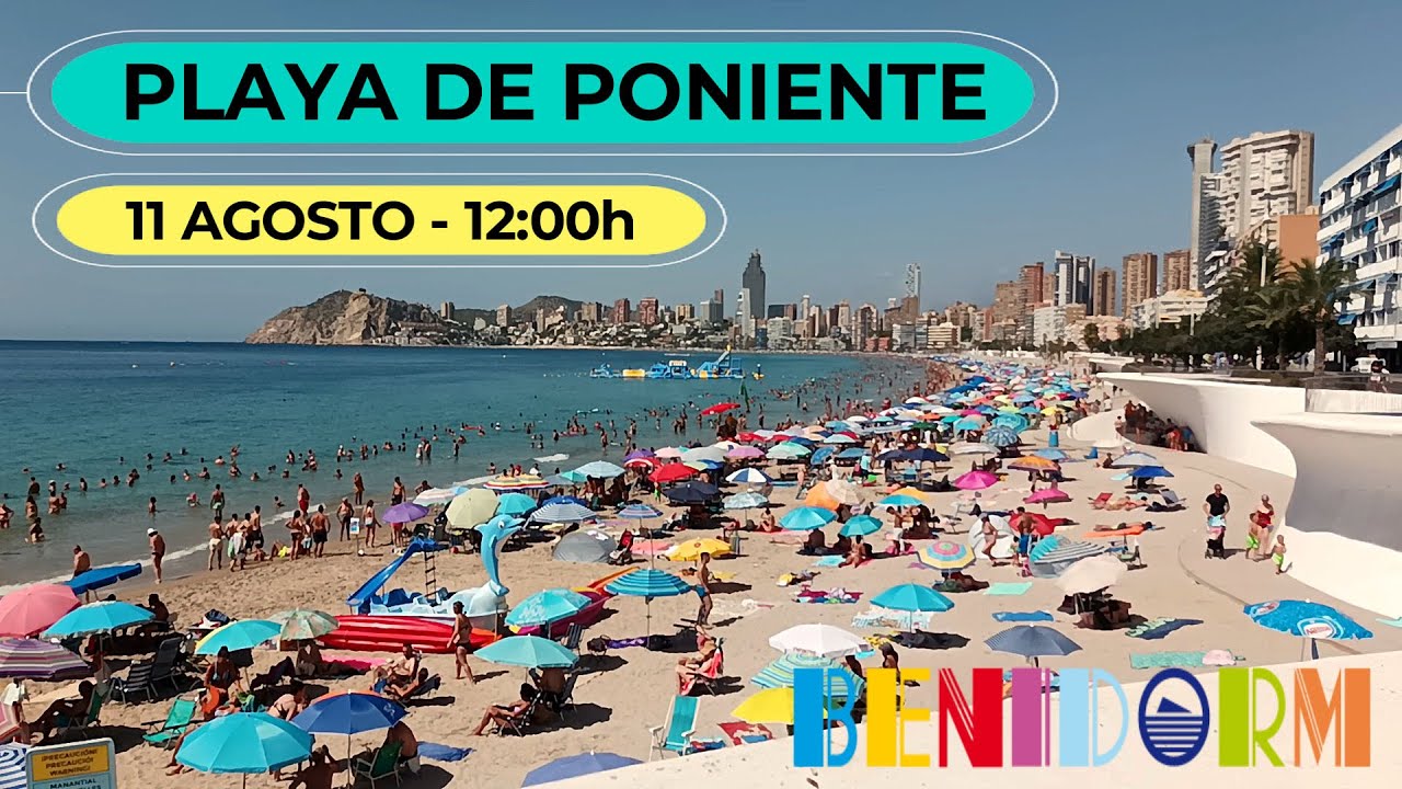 Benidorm, Playa de Poniente, 11 Agosto 2023, Costa Blanca, Alicante ...