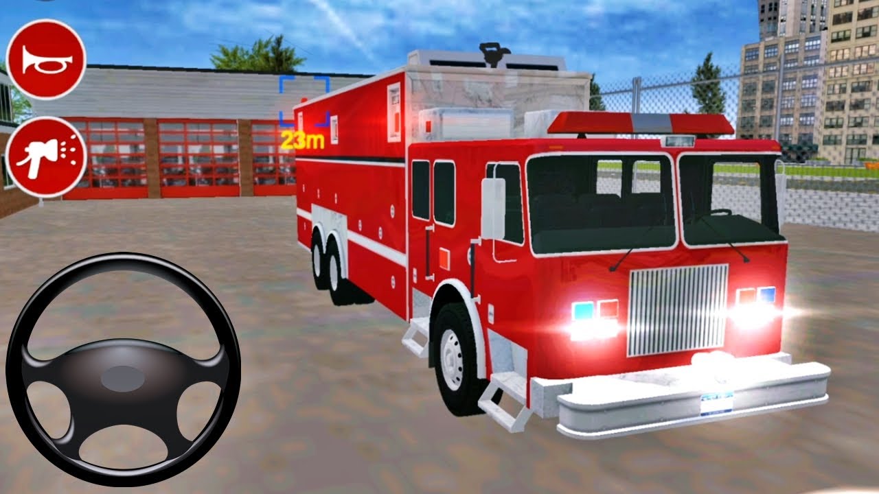 Fire Truck Driving Simulator 2020 🚒 Real Emergency Services Game #10 ...