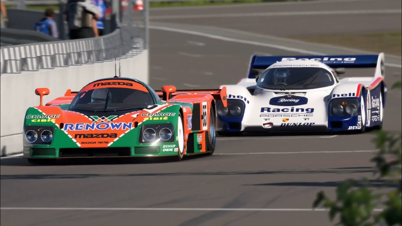 Mazda 787B 1991 vs Porsche 962 C 1986 at Nordschleife Track Day - YouTube