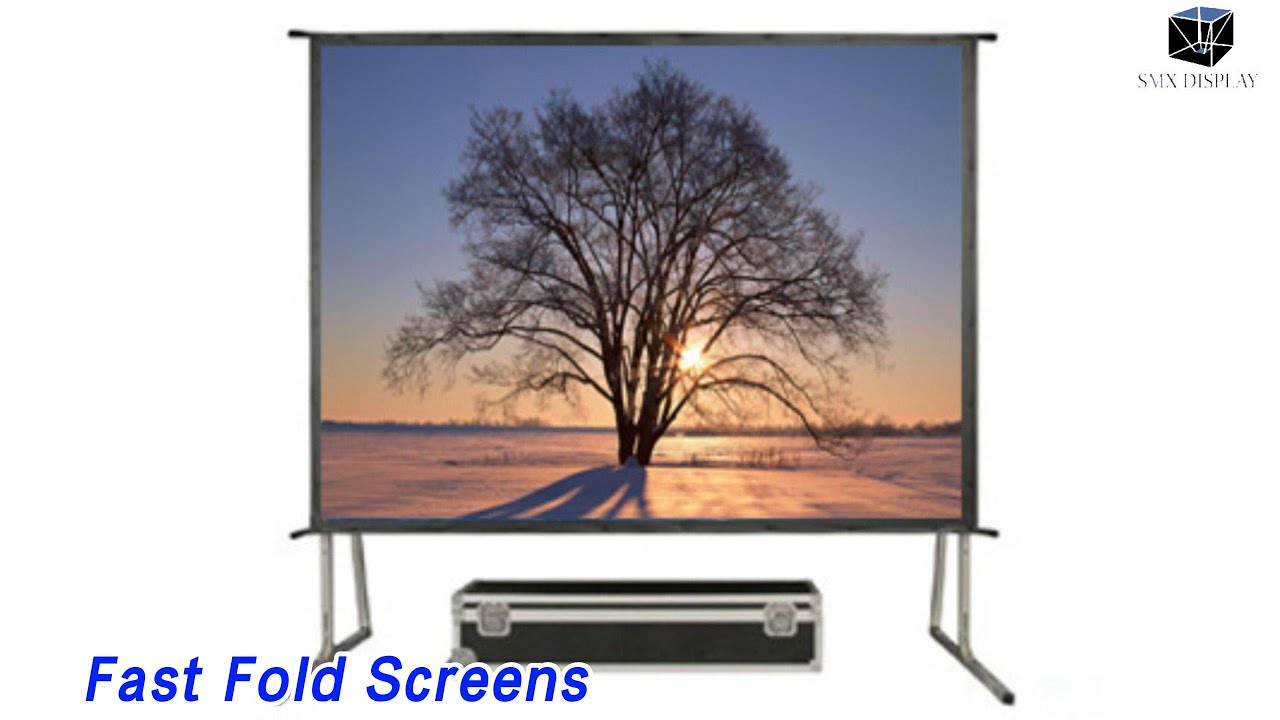 Portable Fast Fold Screens 100 Inch Aluminum Housing For Presentations ...