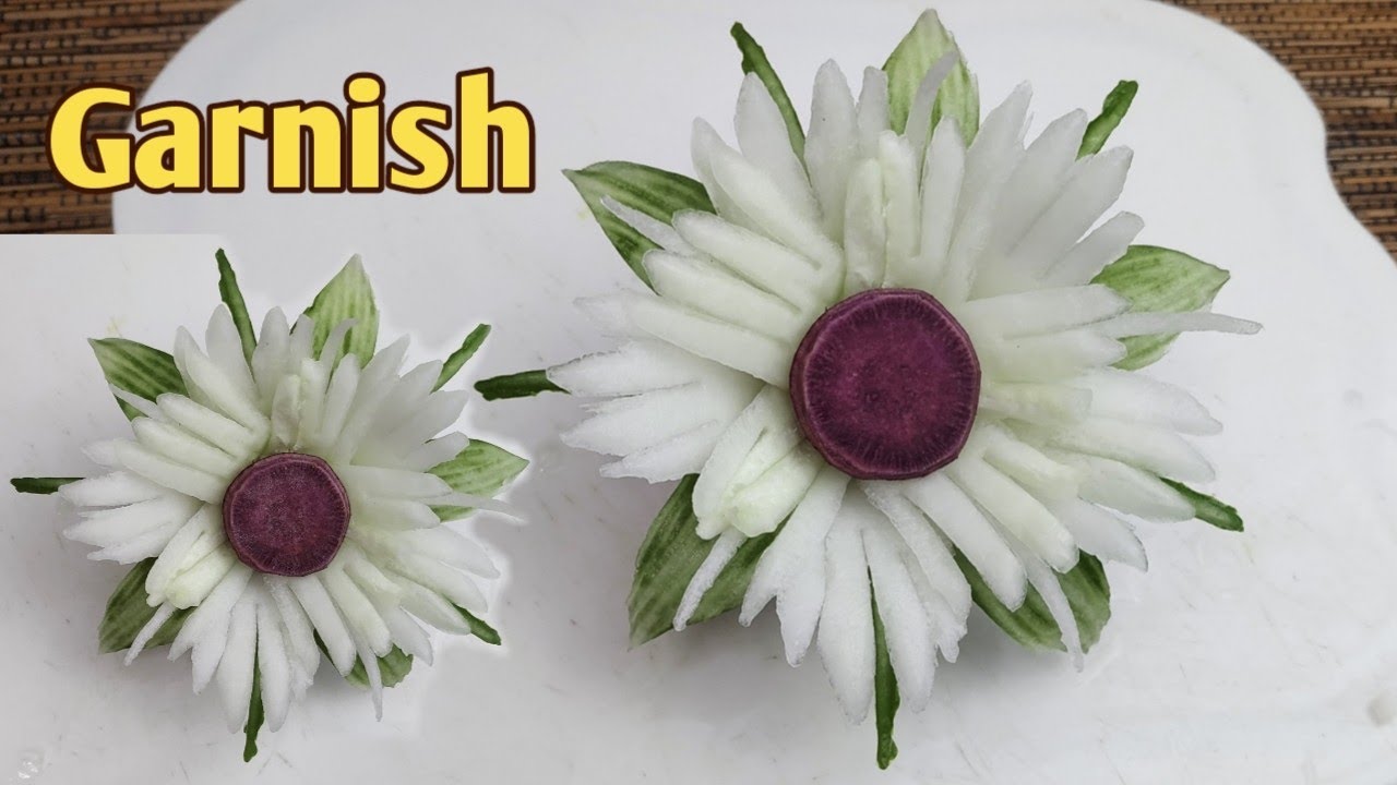 TUTORIAL BUAT GARNISH BUNGA DARI TIMUN‼️HIASAN TUMPENG// CUCUMBER ...