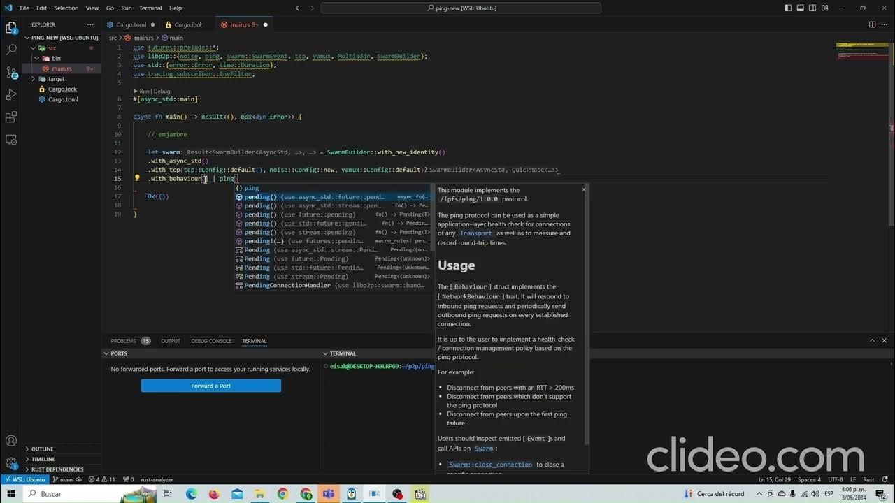 Crea tu Propio Ping Descentralizado con Rust y libp2p - YouTube