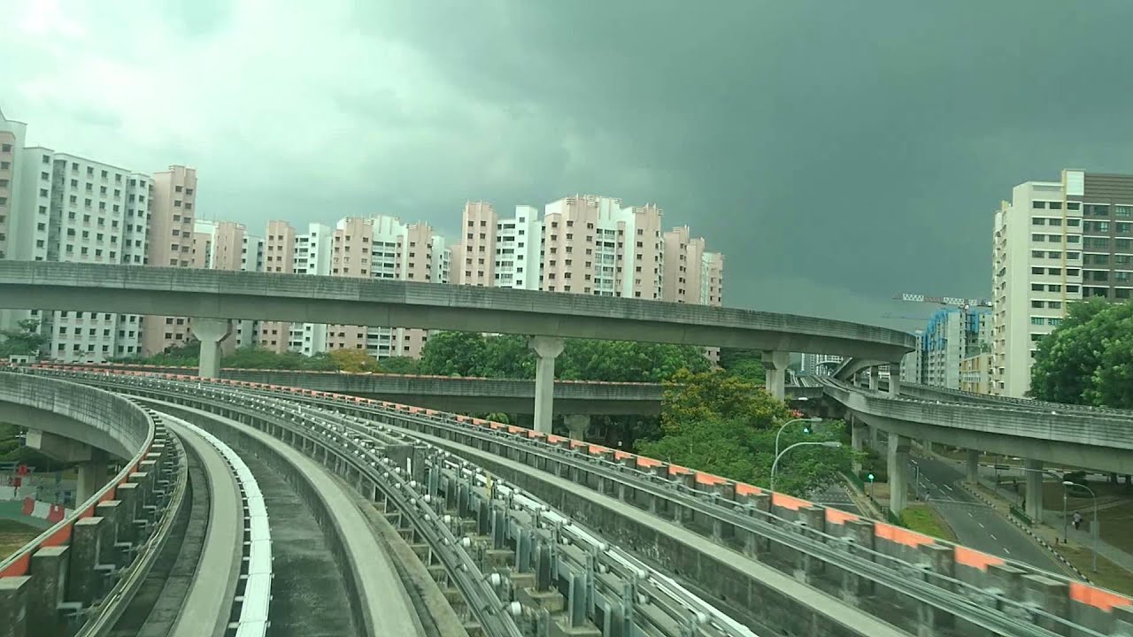 Singapore, LRT, trip from Compassvale to Sengkang - YouTube
