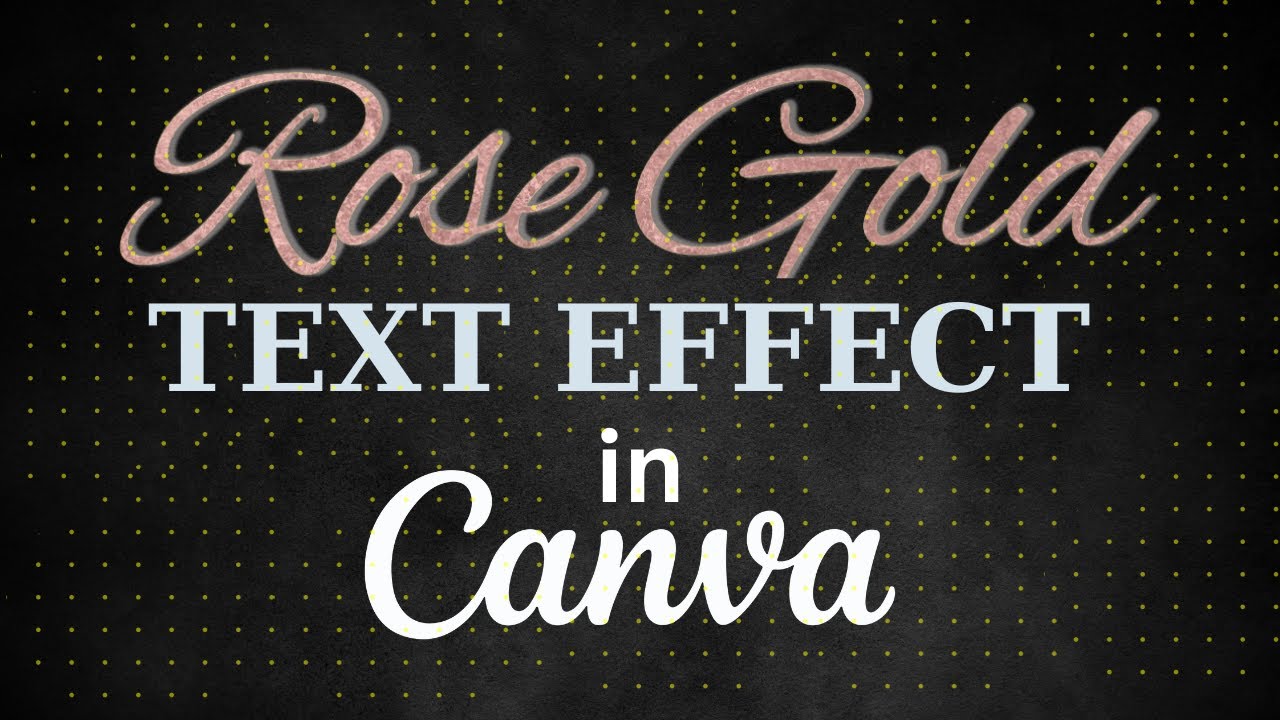 Canva art design Rose Gold text effect in canva | Text effect in canva ...