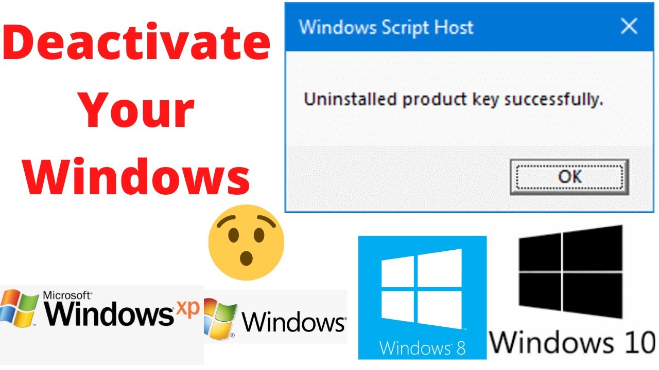 How to deactivate any windows || win XP || Win 7 || Win 8.1|| Win 10 ...