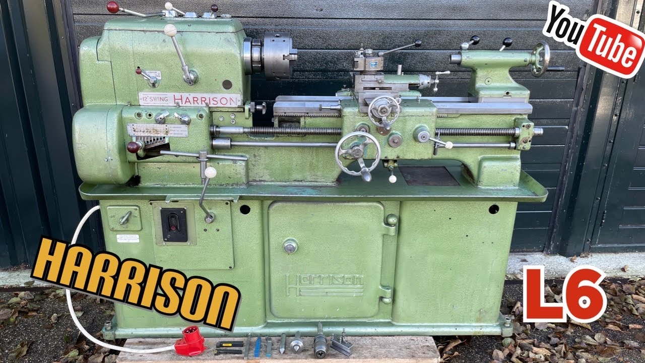 Harrison L6 12’’ Swing Power Cross Feed Rare Lathe Drehmaschine - YouTube