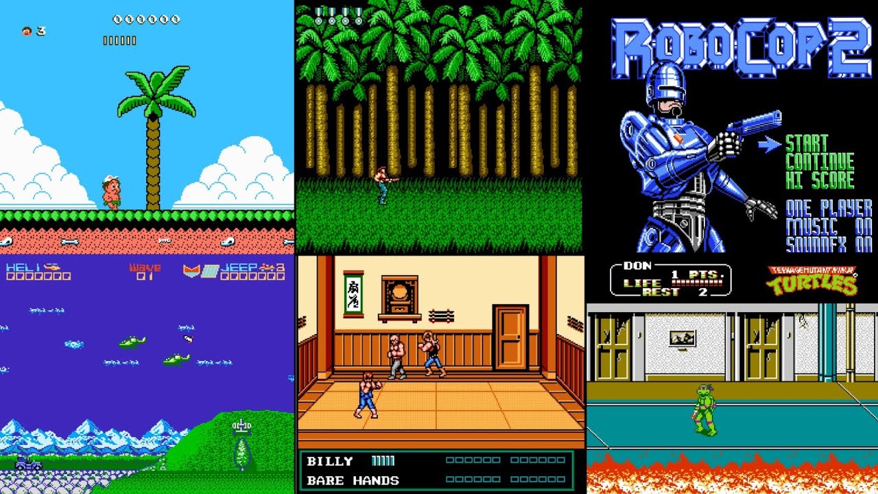 NES 7 in 1 Gameplay | Classic Games Collection in One Video - YouTube