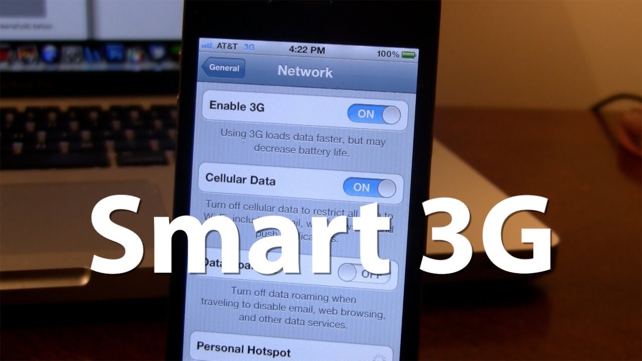 Smart 3G - Toggle Wifi / Data 3G to Save iPhone Battery - YouTube