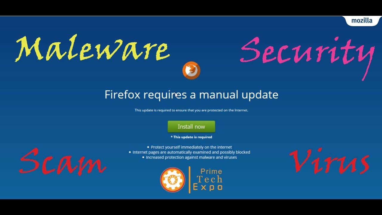 Firefox Requires A Manual Update Scam Or Virus - YouTube