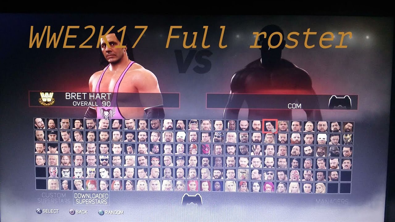 WWE2k17 full roster - YouTube