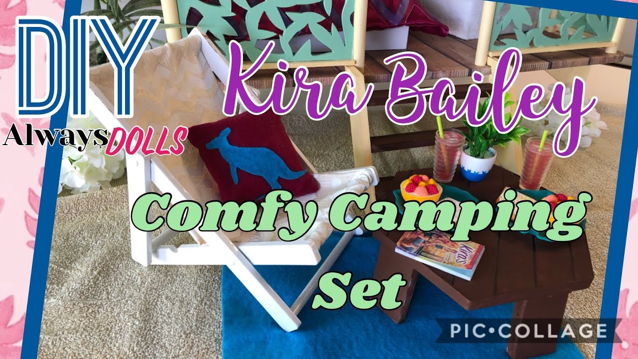 DIY - American Girl - Kira Baliey's Comfy Camping Set - YouTube