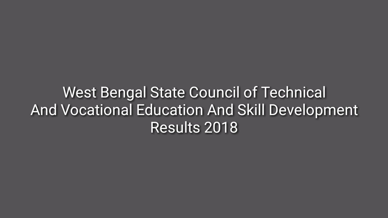 West Bengal State Council of Technical And Vocational Education And ...