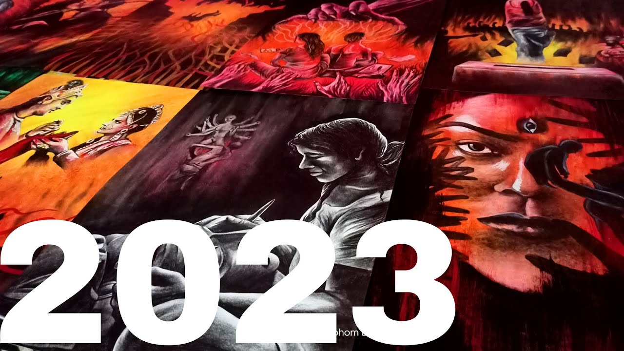 All of my 2023 artworks : Shubhom Dutta Art Tutorial | 4 years journey ...