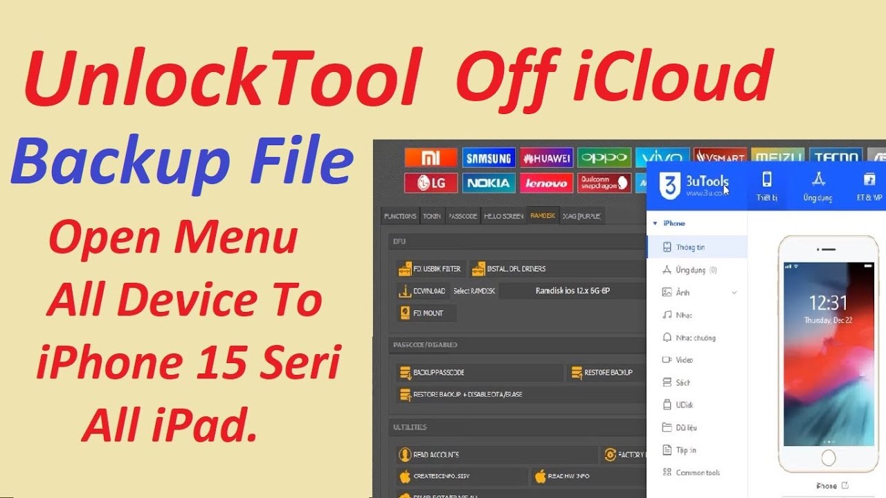 OFF ICLOUD Open Menu with Backup Supported All Device All IOS to iPhone ...