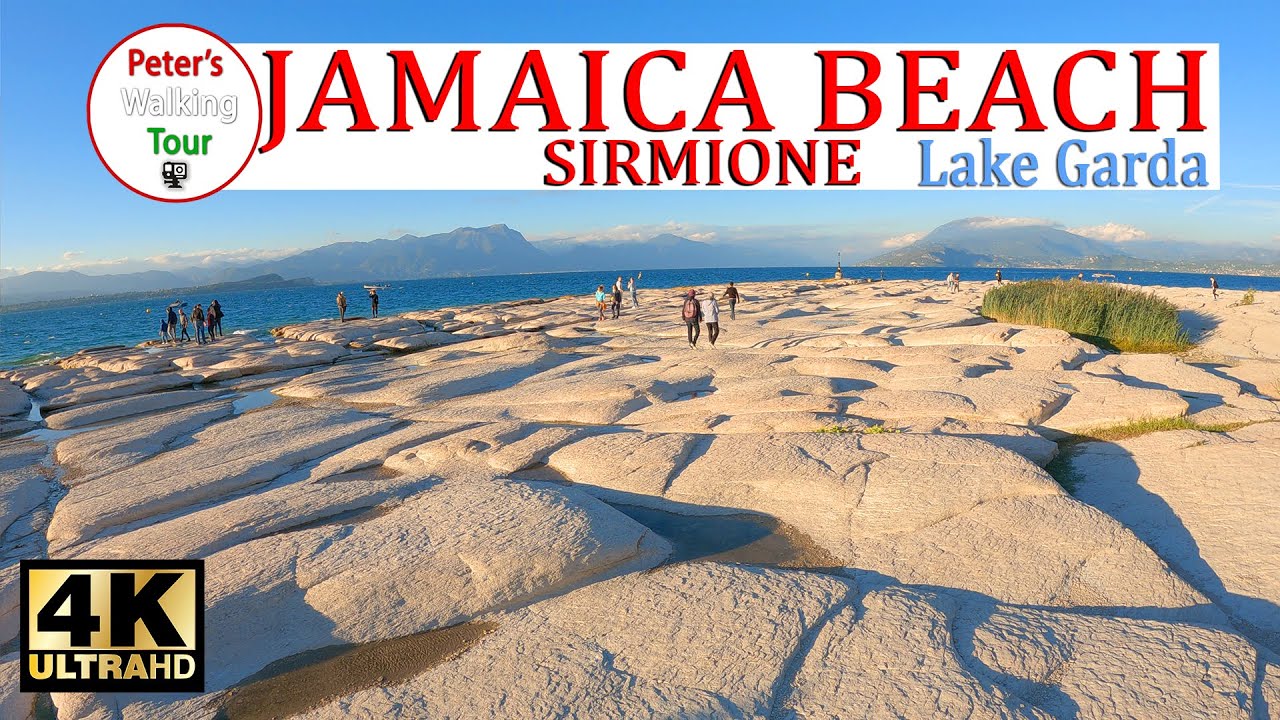 Jamaica Beach, Sirmione ️ Lake Garda, Gardasee, Italy Walking Tour 4K ️ ...