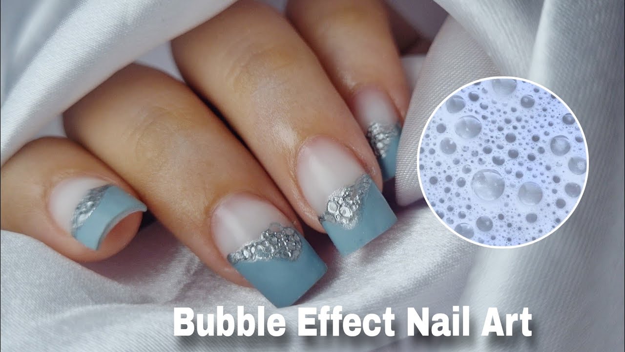 Bubble effect nail art | How to do bubble nail art at home | bubble ...