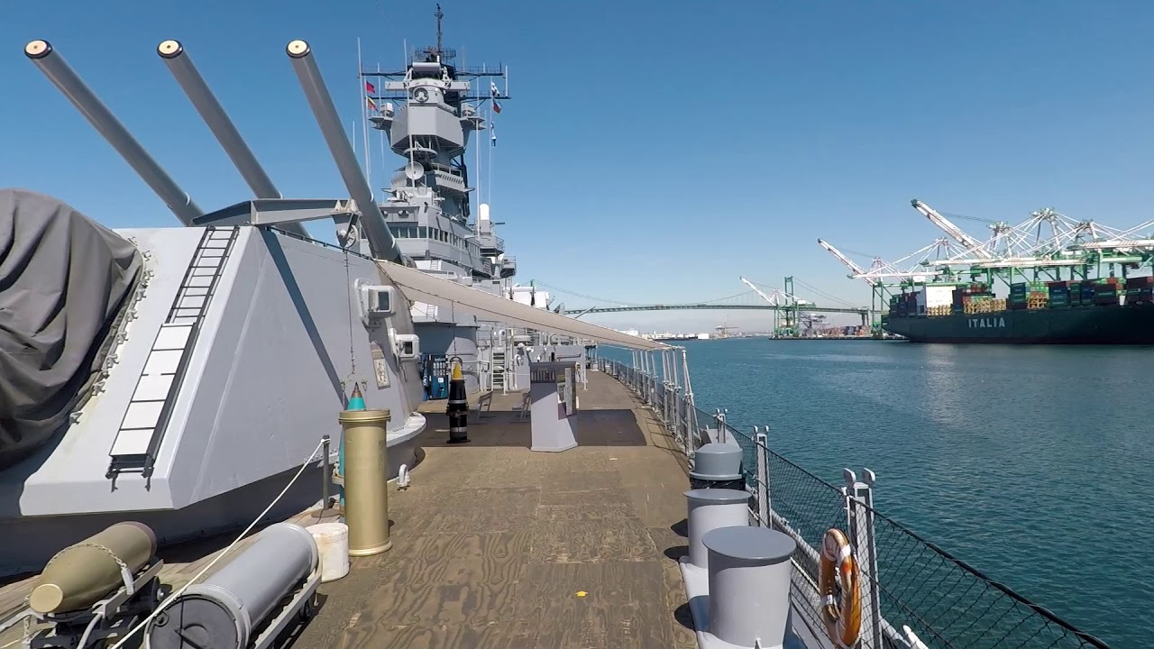 Walk Around the Main Deck - Battleship Iowa - YouTube