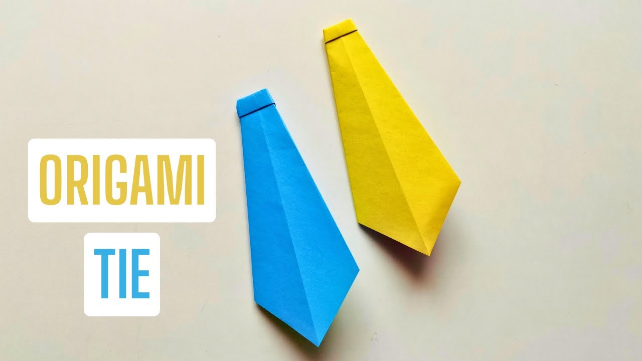 ORIGAMI TIE | Paper tie | How to make paper tie | Fathers Day Tie # ...