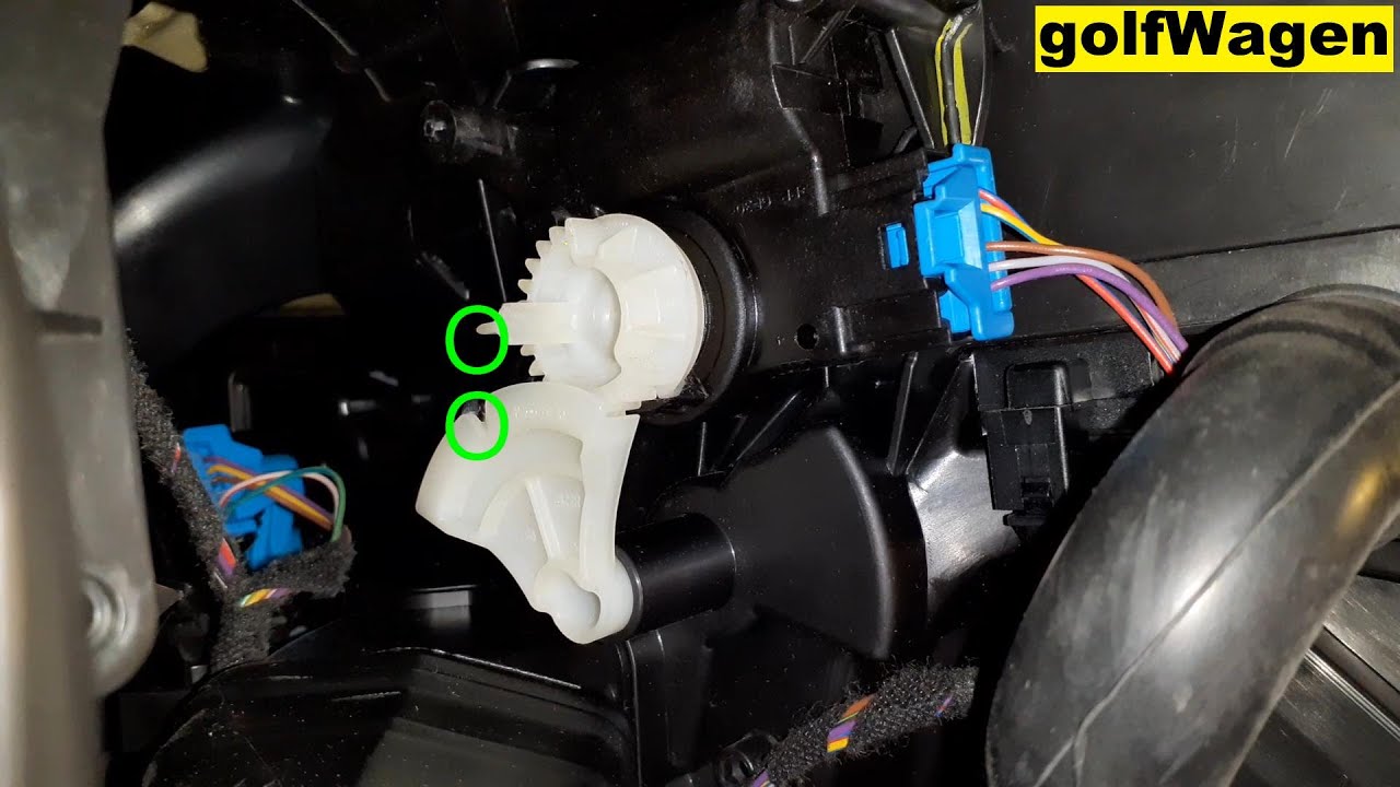 VW Golf 7 HVAC Temperature Flap Motor Replacement no Heat Or Not